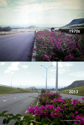 Bagatelle M1 Motorway Now Then - Vintage Mauritius