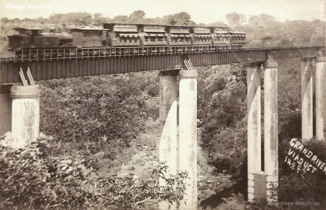 GRNW Railway Viaduct in 1930s - Vintage Mauritius
